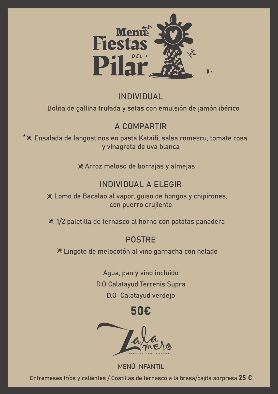 Menús Especiales Zalamero Centro - Zalamero Restaurante